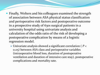 Asa Surgical Risk