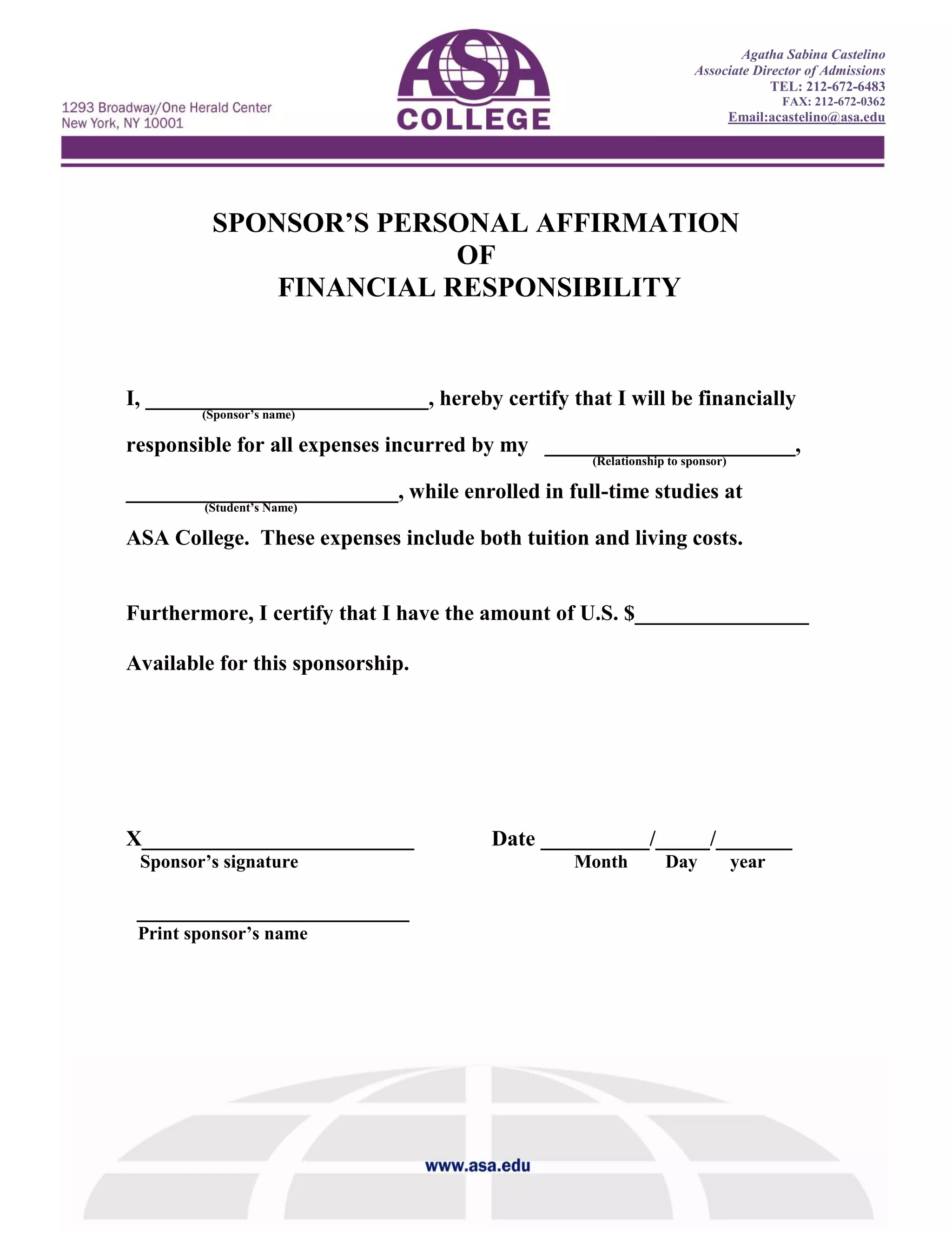 Asa College Admission Details | PDF