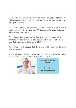 As a company, would you describe PPI as having an identifiable p.docx