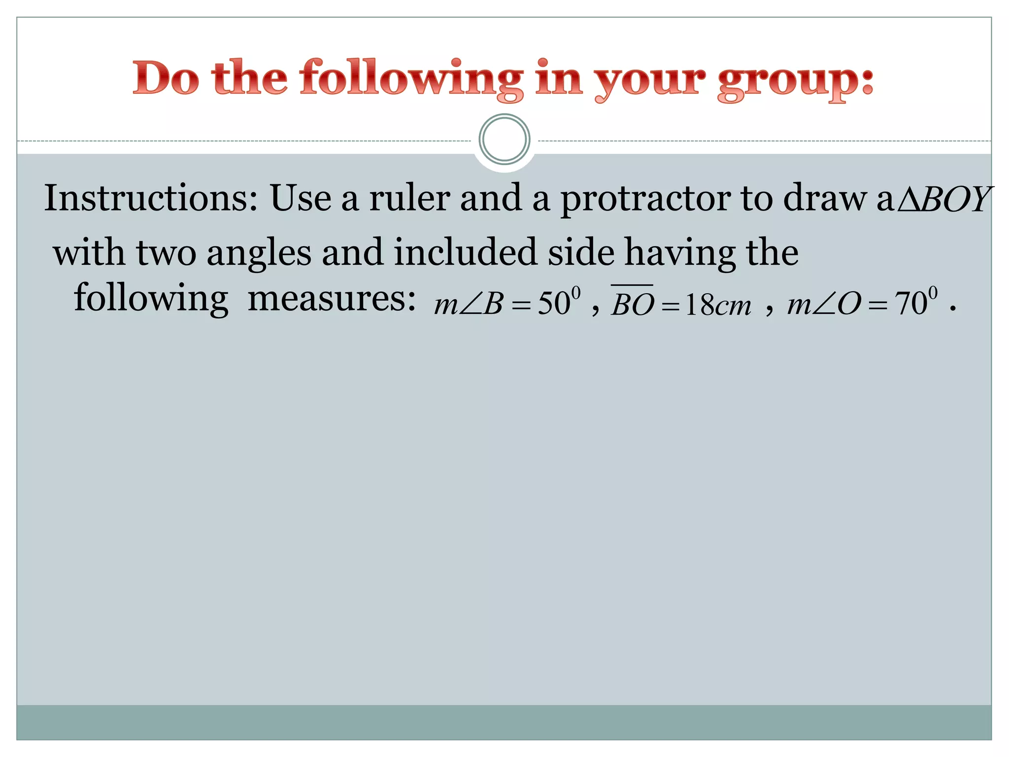 Asa congruence postulate | PPTX