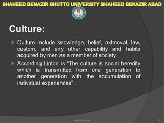 what is culture and it's types by sadam Hussain 129 | PPTX
