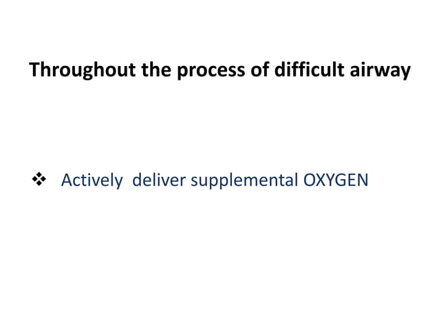 Asa difficult airway algorithm | PPTX