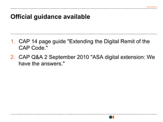 New ASA Digital Remit | PPT