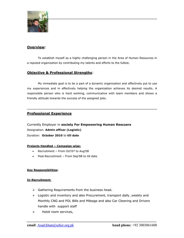 Asad new cv | DOCX