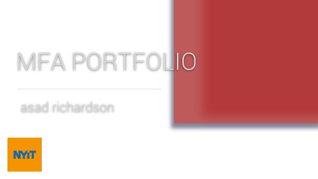 NYIT MFA Admission Portfolio