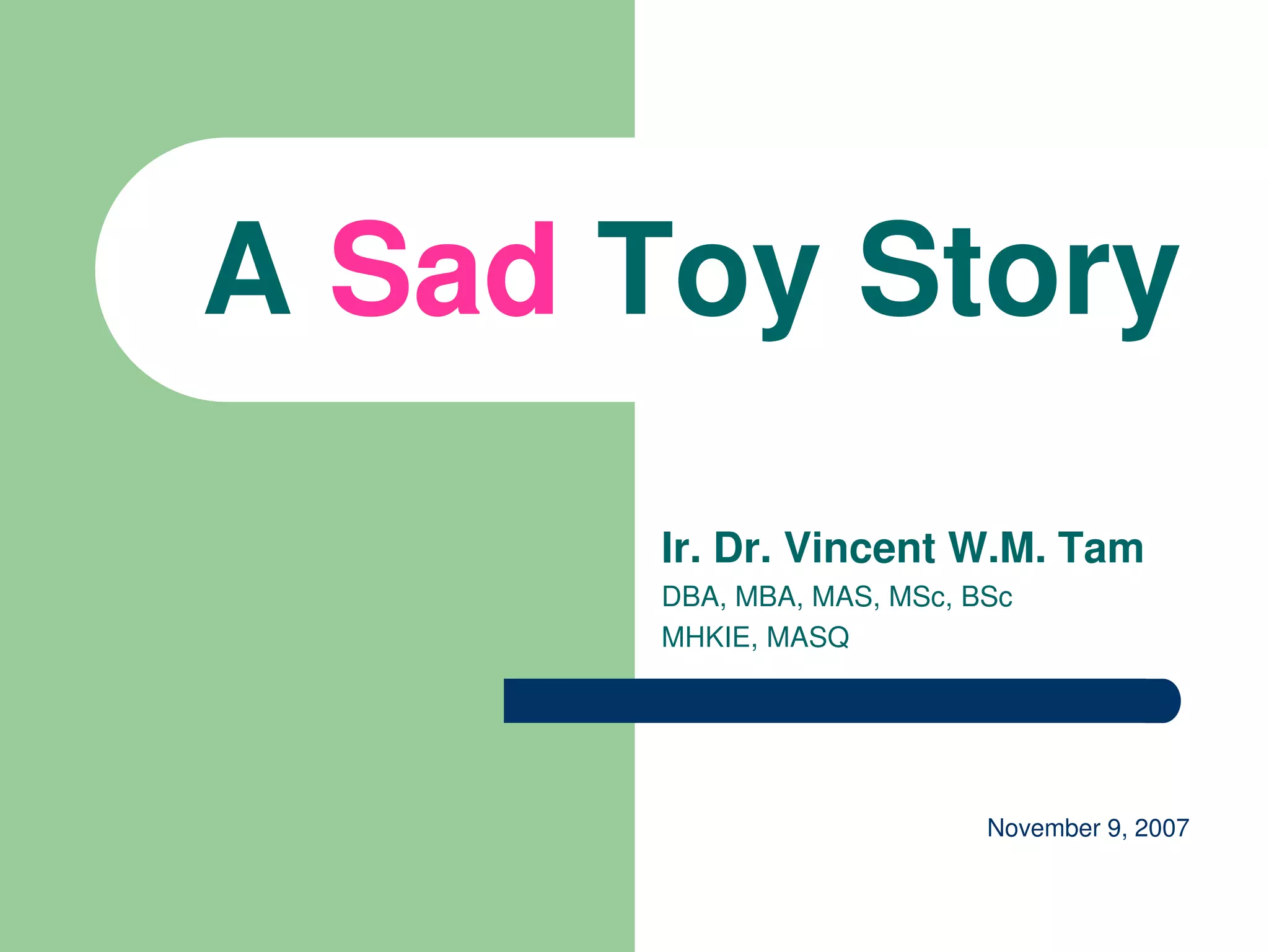 A sad toy story | PDF
