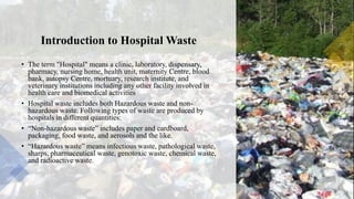 Hospital hazardous waste management practices in Punjab, Pakistan | PPTX