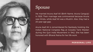 Asaf Ali - Freedom Fighters of India (Pride of India) | PPTX | Islam ...