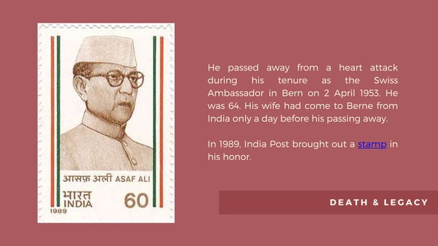 Asaf Ali - Freedom Fighters of India (Pride of India) | PPT