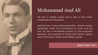 Asaf Ali - Freedom Fighters of India (Pride of India) | PPTX | Islam ...