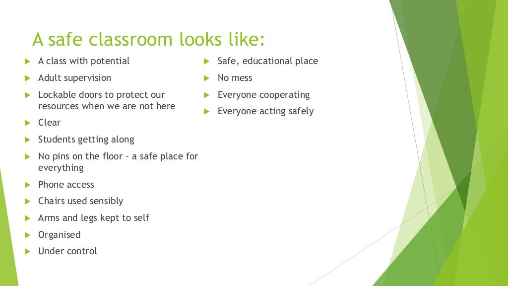 A safe classroom