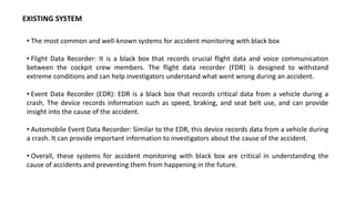 A SAFETY SYSTEM FOR ACCIDENT MONITORING USING BLACK BOX (4).pptx