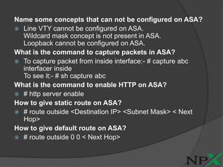 ASA Firewall Interview- Questions & Answers | PPT