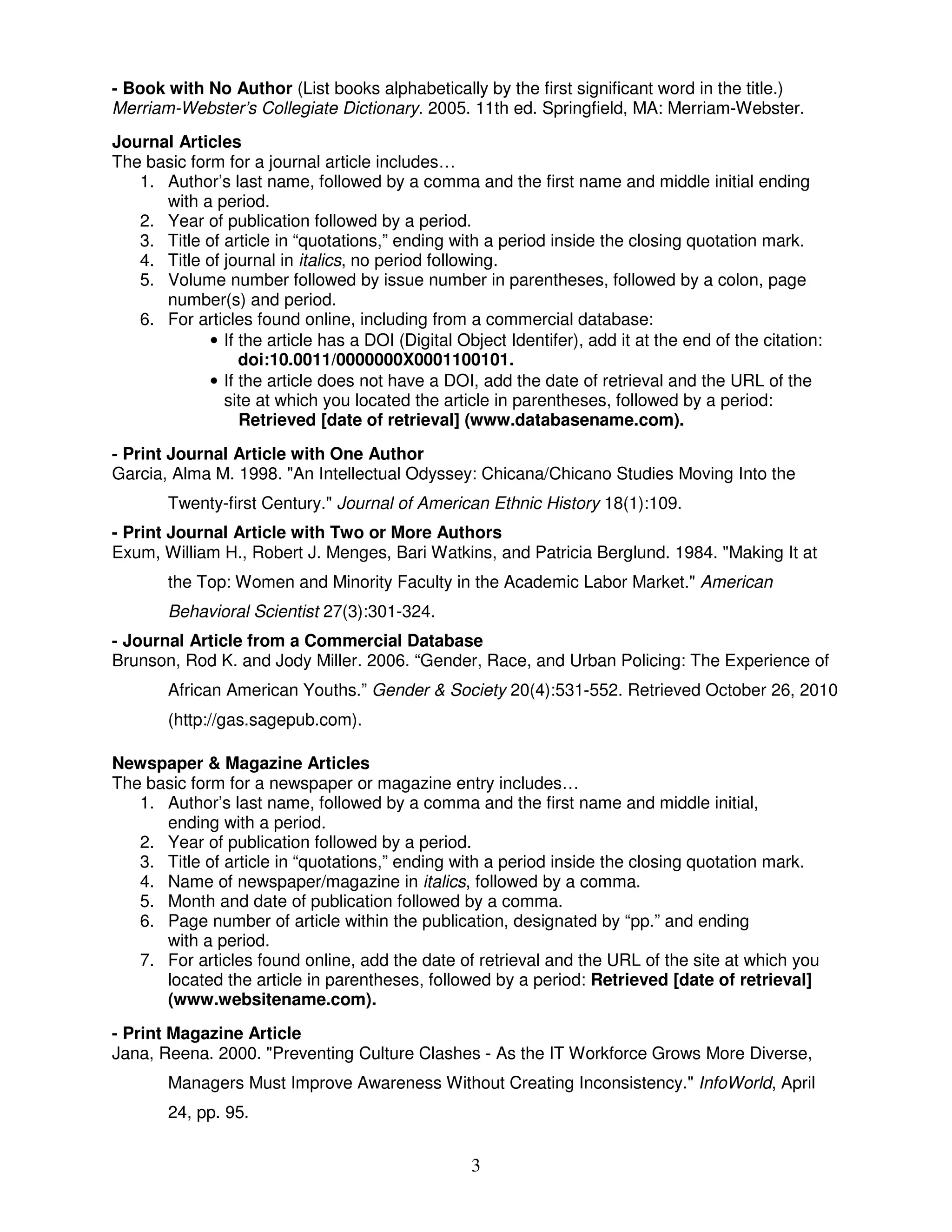 ASA Format by Cal State | PDF