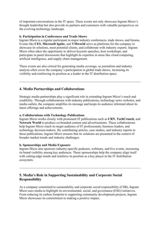 Ingram Micro Media: Driving Innovation and Growth in the Technology Sector | PDF