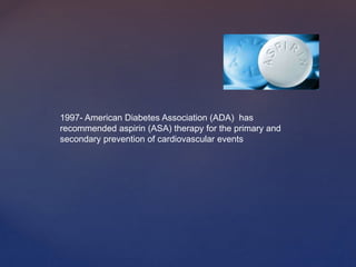 Aspirin as Prevention Therapy for Cardiovascular Events in patients ...