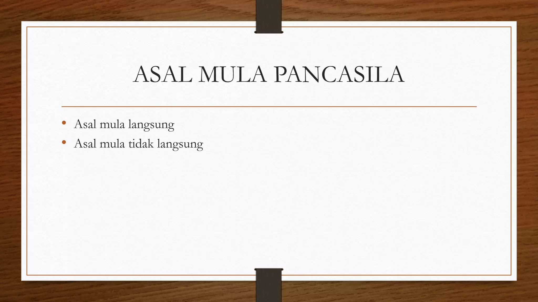 Asal mula pancasila (LANGSUNG) | ODP