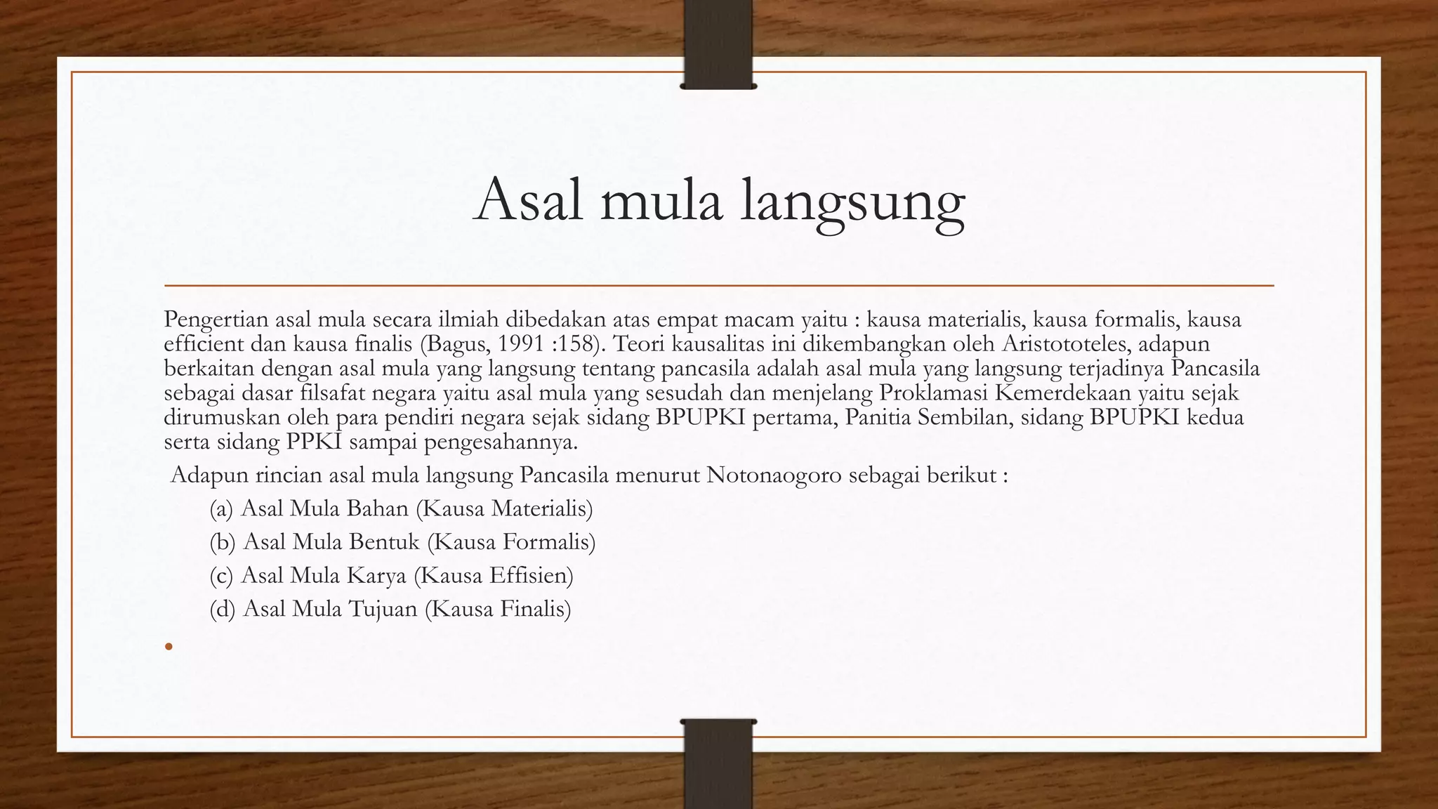 Asal mula pancasila (LANGSUNG) | ODP