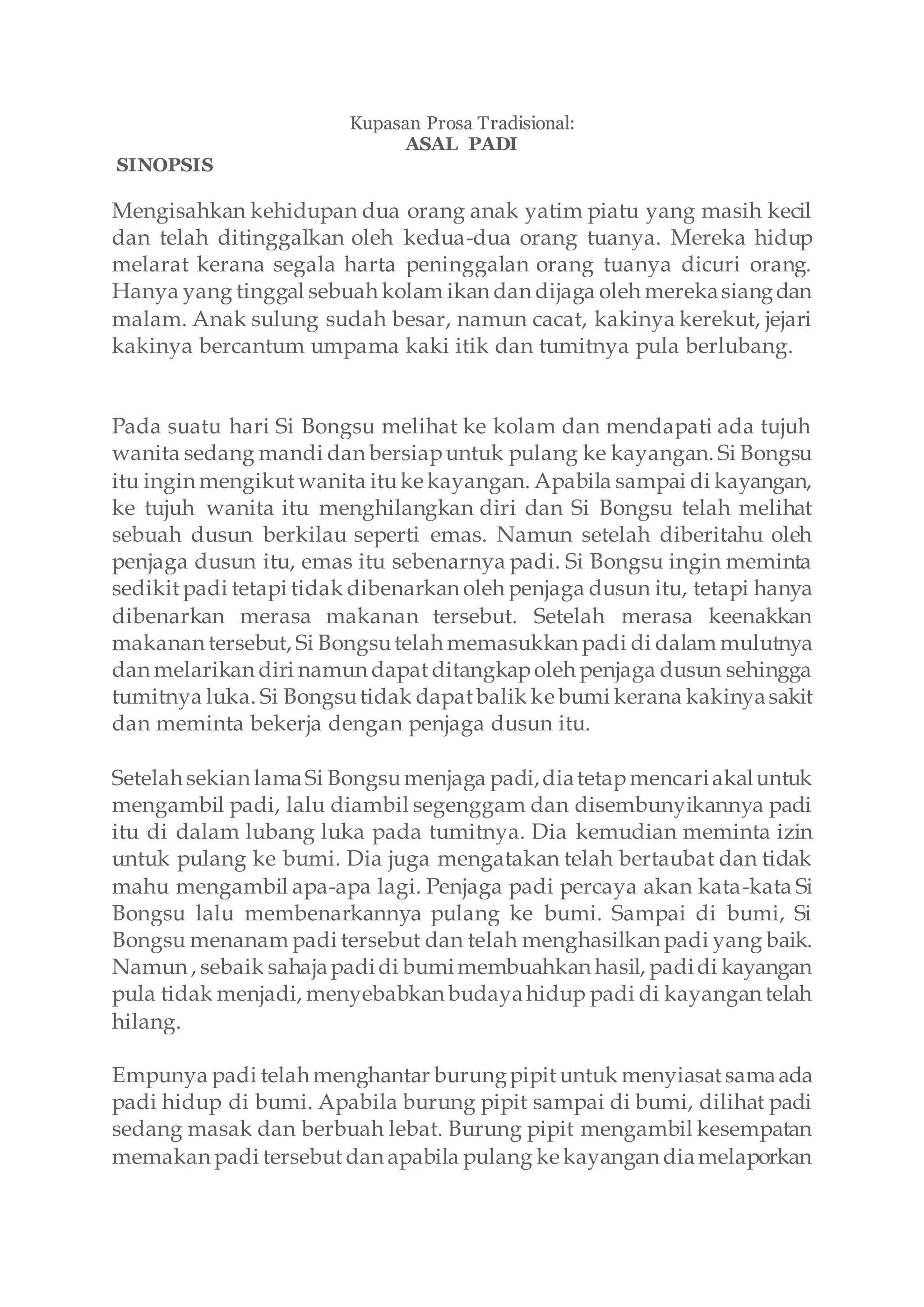 Asal padi | DOCX