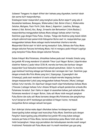 Asal usul kabupaten muna sultra | PDF