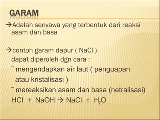 Asam basa-garam | PPT