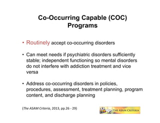 Implementing the ASAM Criteria for Substance Use Disorders | PDF