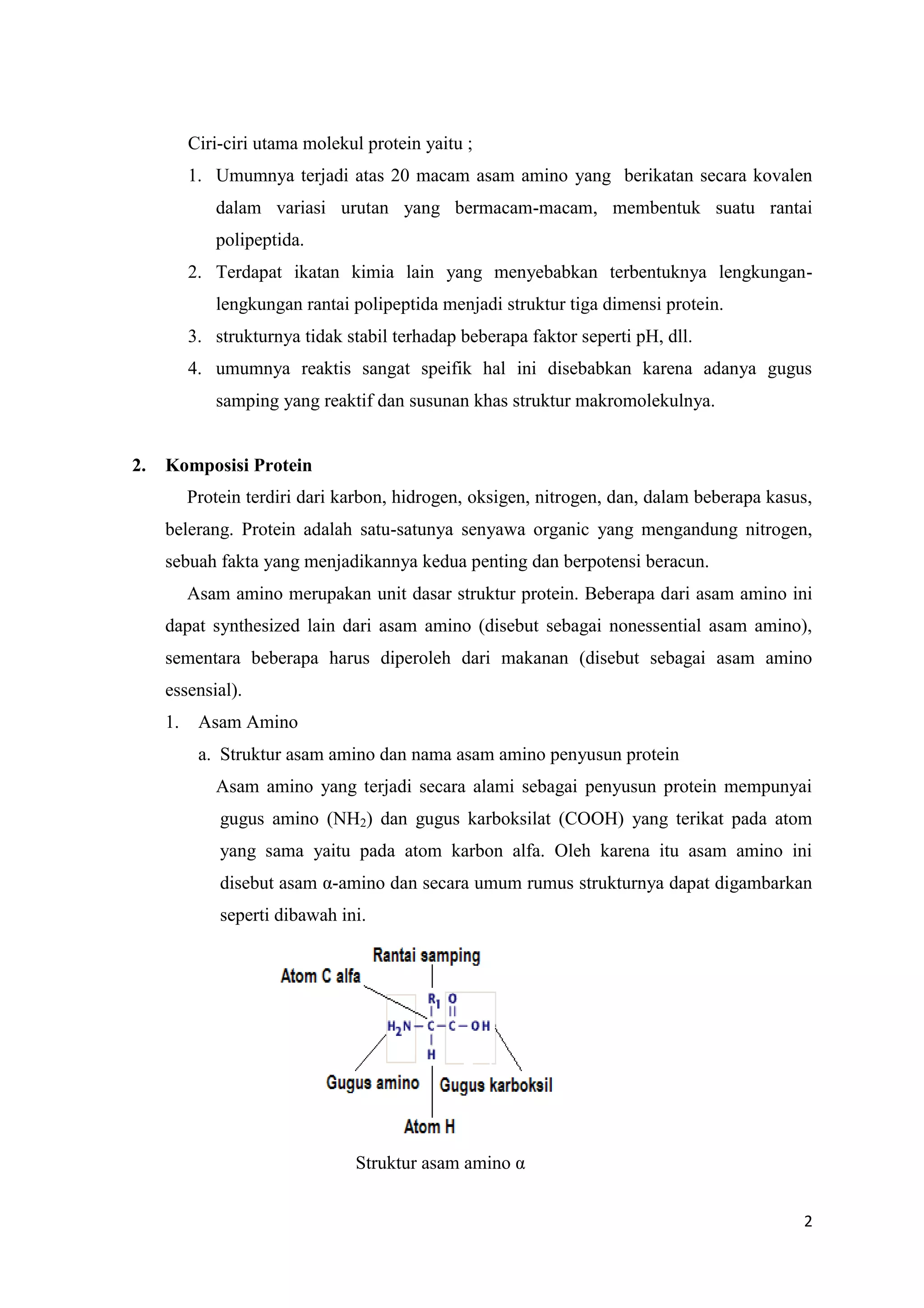 Asam amino, peptida, protein | DOCX