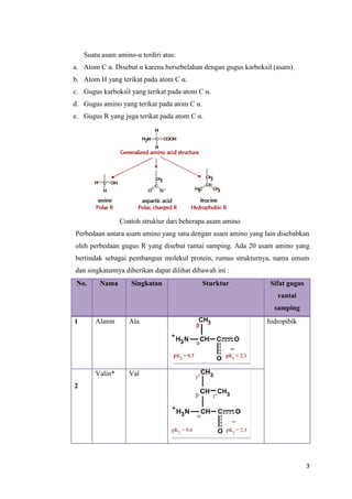 Asam amino, peptida, protein | DOCX