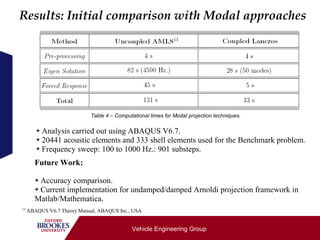 A Comparison between One-Sided and Two-Sided Arnoldi based Model Reduction for fully coupled ...