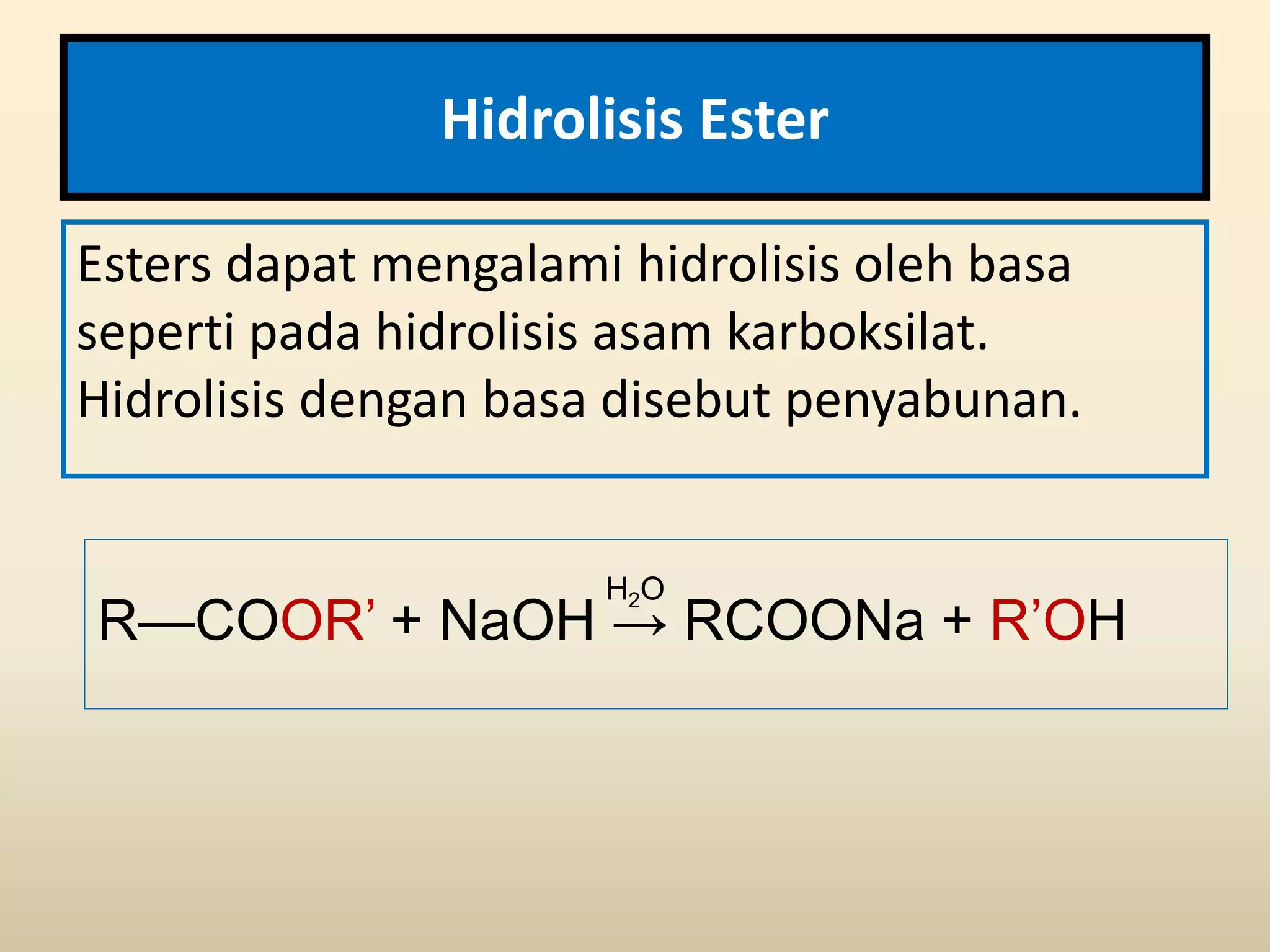 Kimia Organik (Asam karboksilat dan ester) | PPTX
