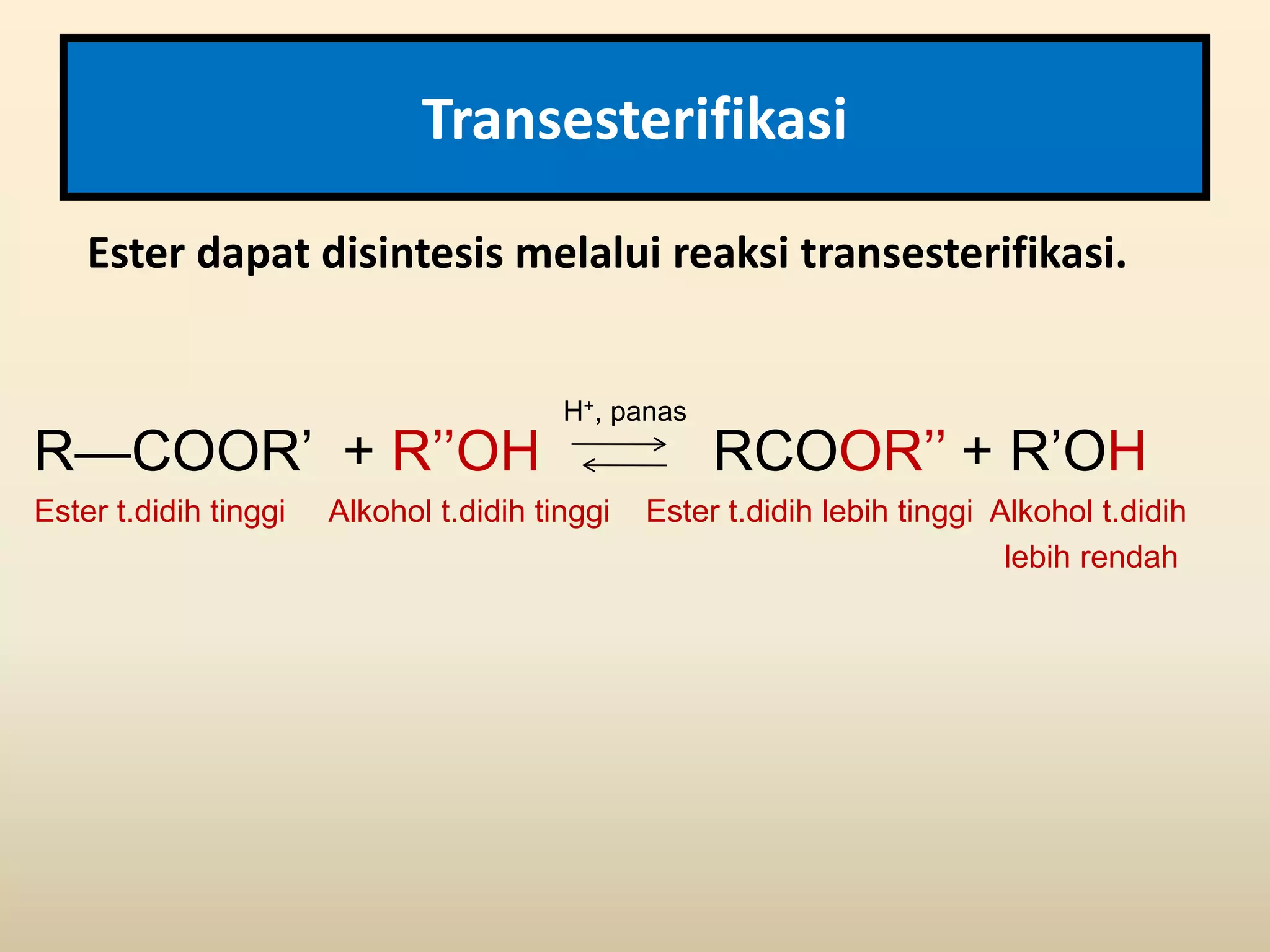 Kimia Organik (Asam karboksilat dan ester) | PPTX