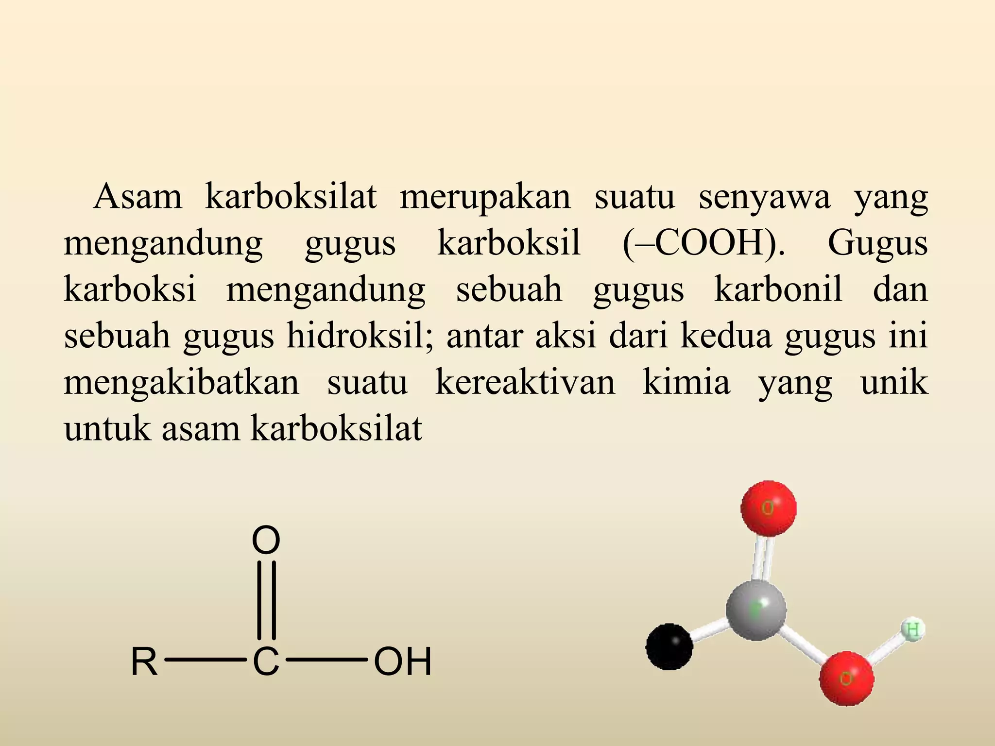 Kimia Organik (Asam karboksilat dan ester) | PPTX