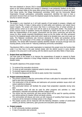 A Sample Of Project Proposal By A Community Based Organisation | PDF