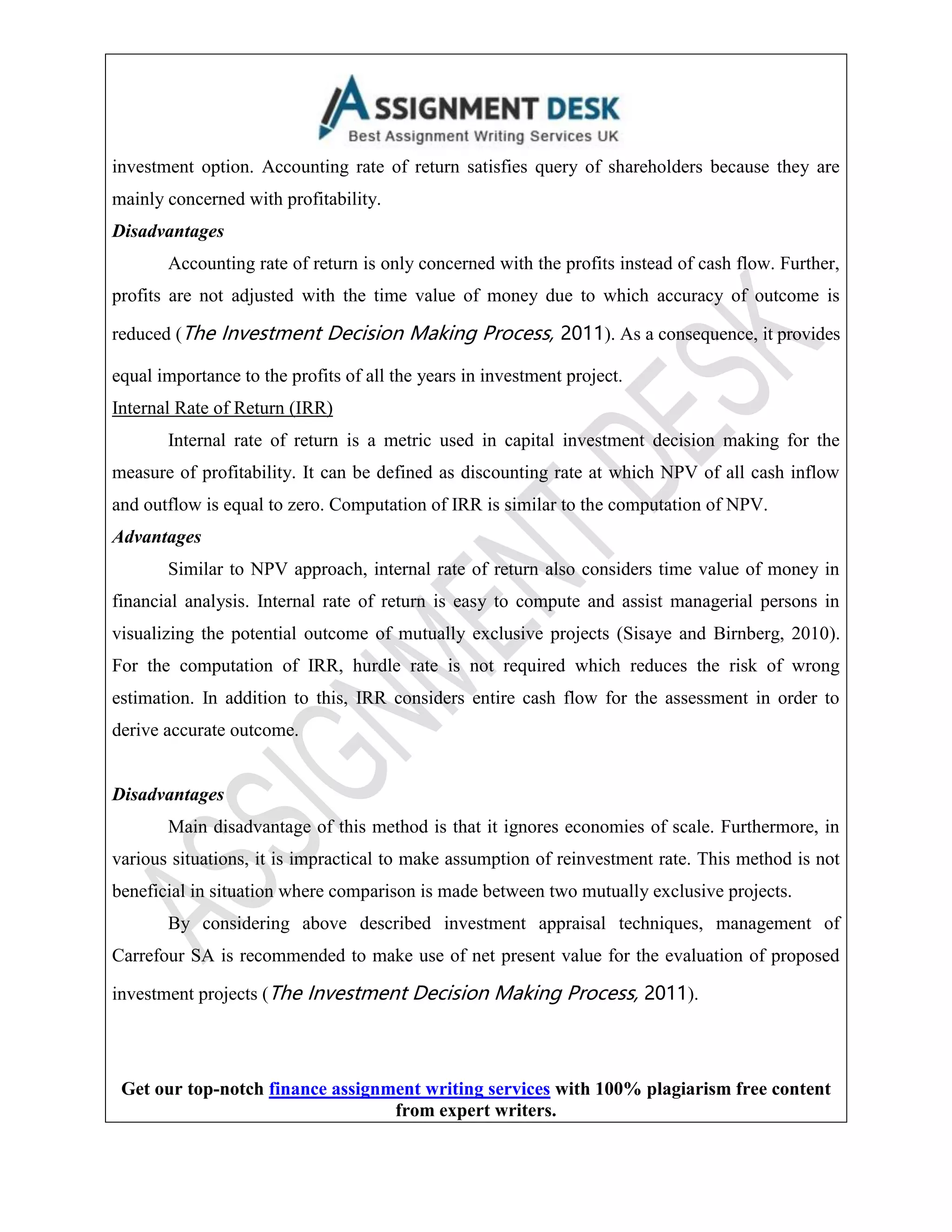A sample report on financial analysis | PDF