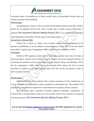 A sample report on financial analysis | PDF