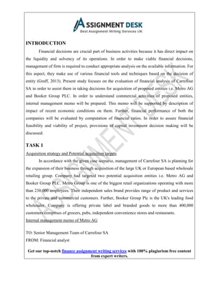 A sample report on financial analysis | PDF