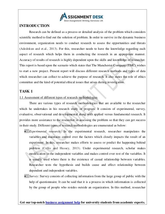 A sample report on research skills