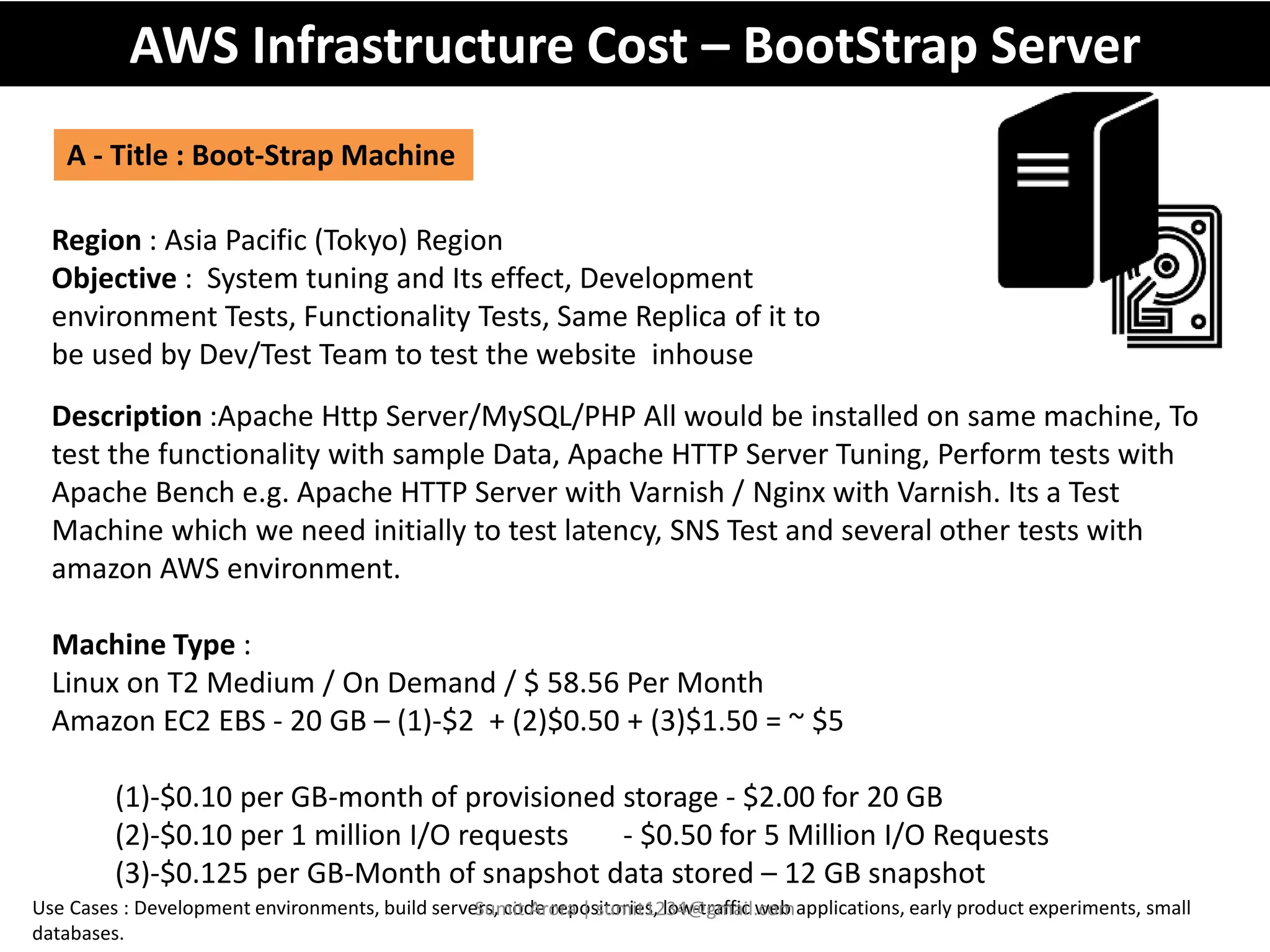 A sample system_design_costestimation_of_webstack_at_aws | PPT