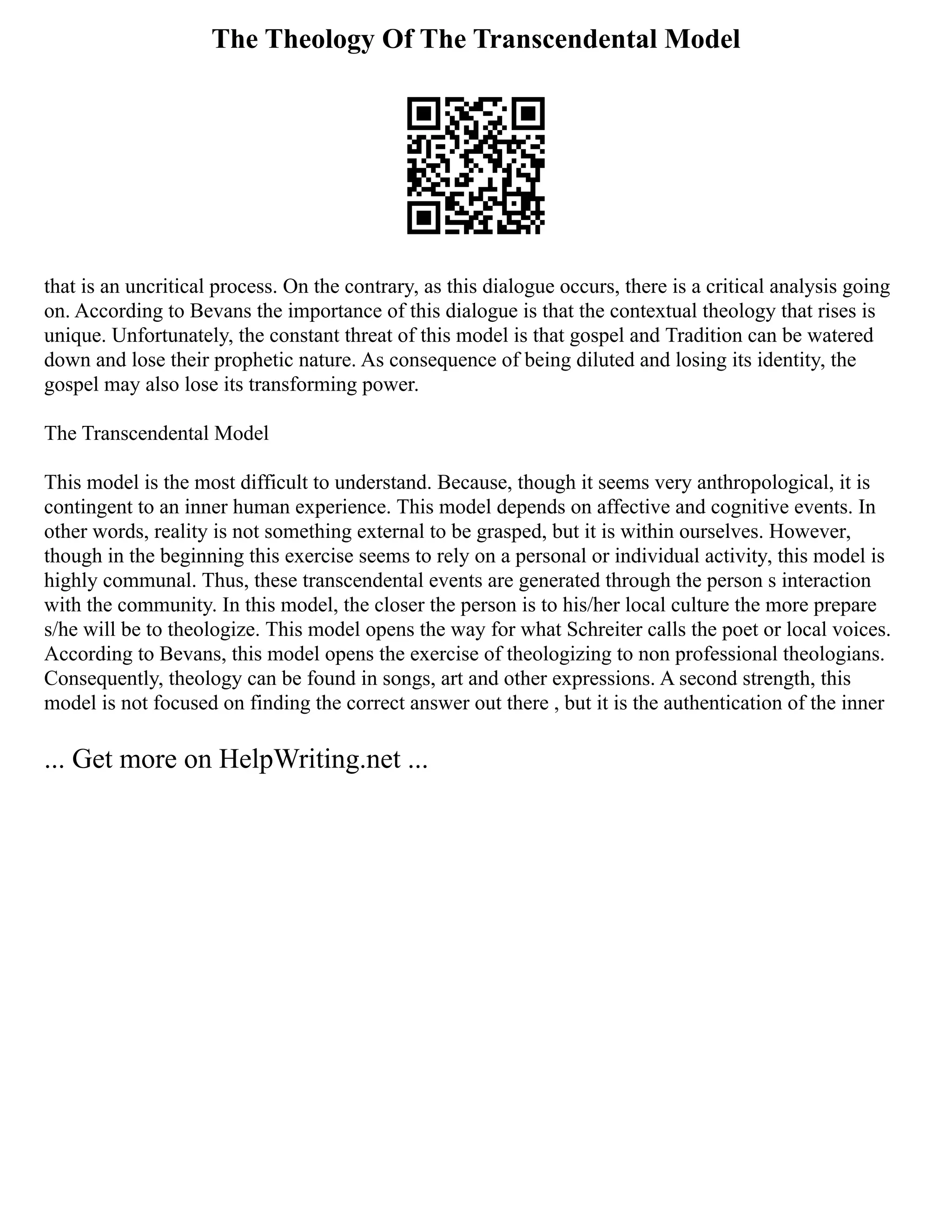 A Sample Term Paper - Examples Papers | PDF