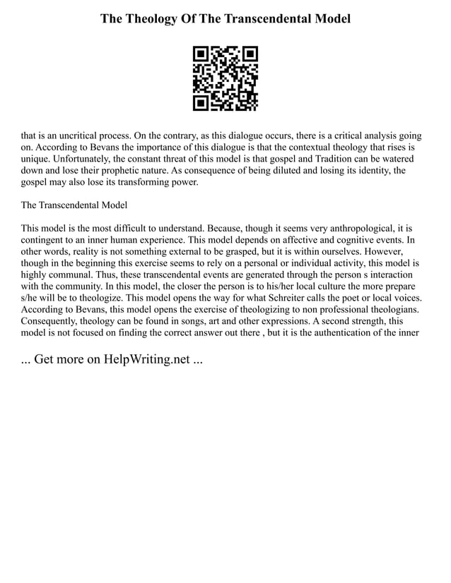 A Sample Term Paper - Examples Papers | PDF