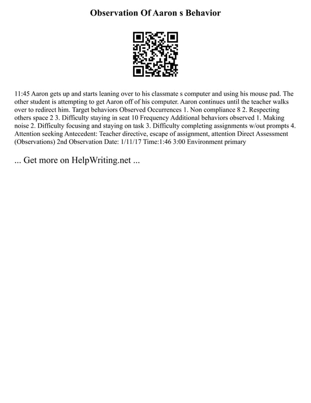 A Sample Term Paper - Examples Papers | PDF