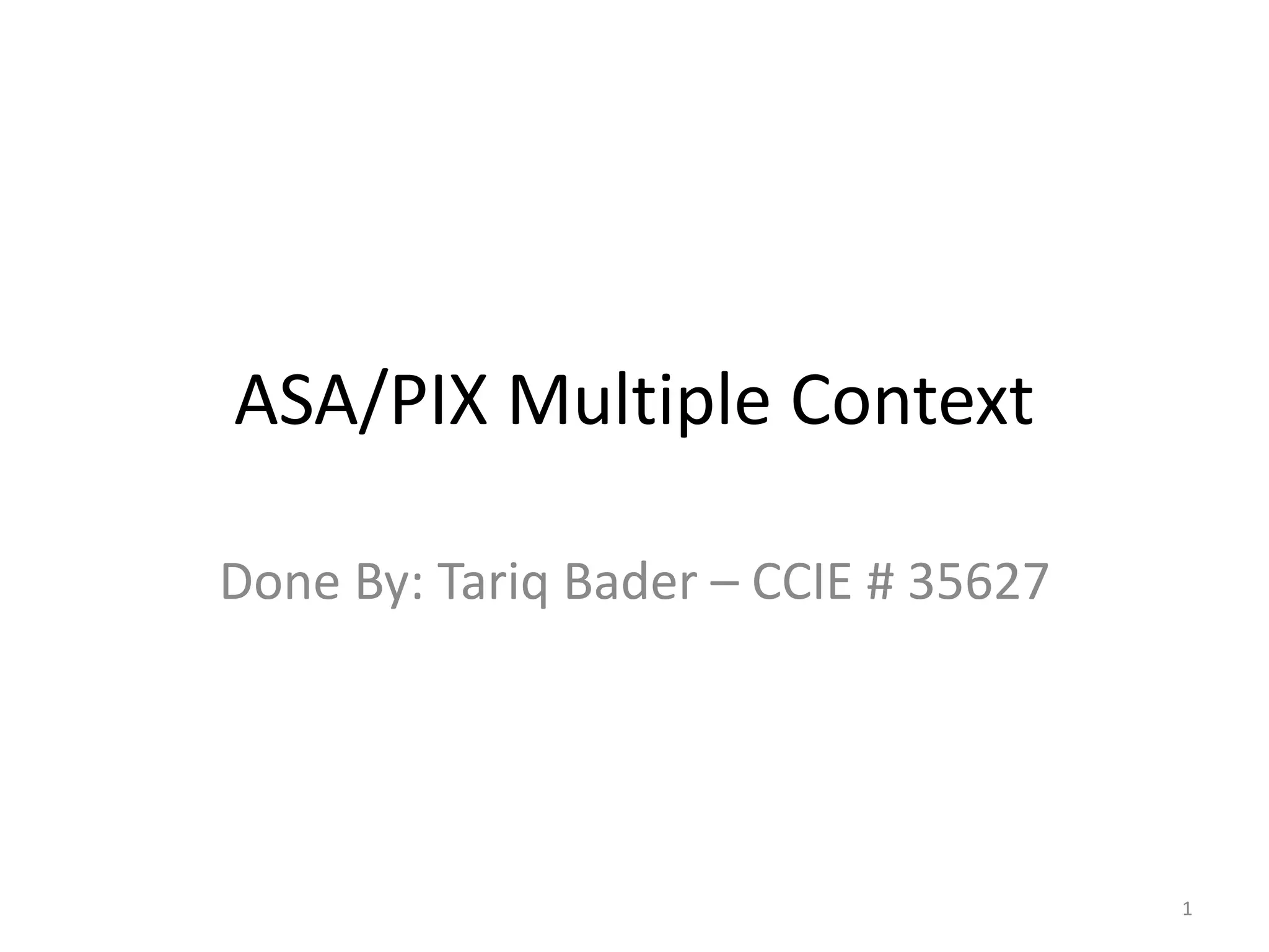 ASA Multiple Context Training | PPTX | Operating Systems | Computer Software and Applications