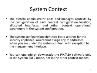 ASA Multiple Context Training | PPTX | Operating Systems | Computer Software and Applications