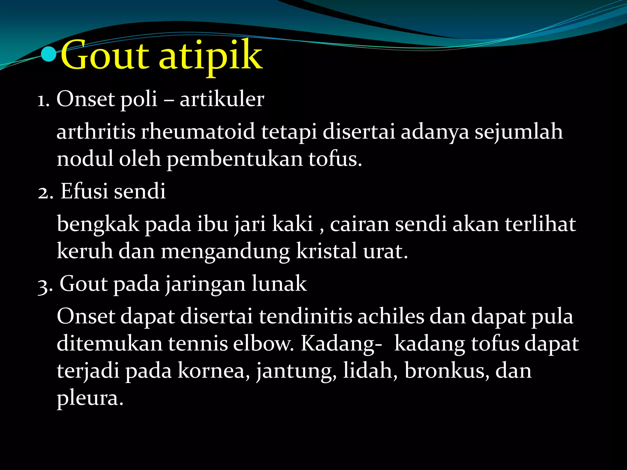 Gouth Athritis (Asam Urat) | PPTX