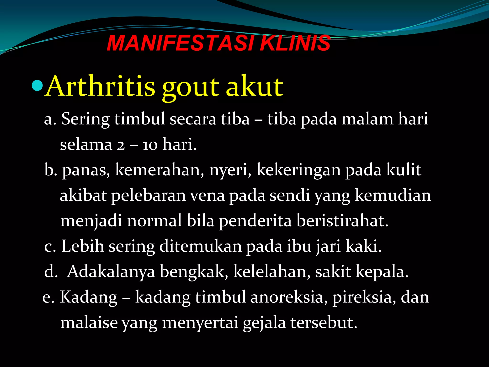 Gouth Athritis (Asam Urat) | PPTX