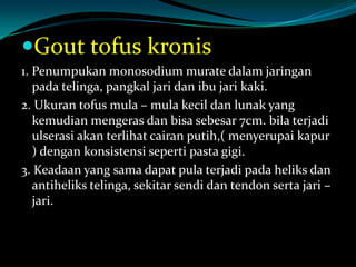 Gouth Athritis (Asam Urat) | PPTX