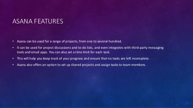 Asana features and pricing | PPTX
