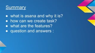 Asana necessary introduction | PDF