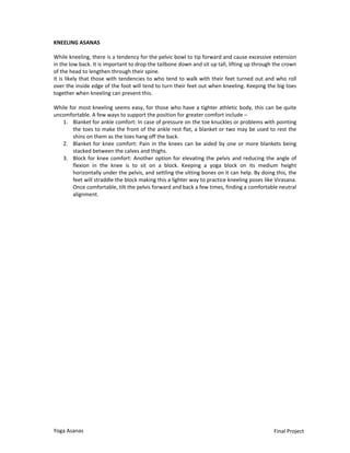 Asanas - yoga teacher training course project work karuna yoga vidya ...