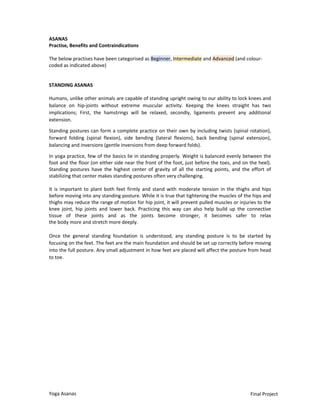 Asanas - yoga teacher training course project work karuna yoga vidya ...